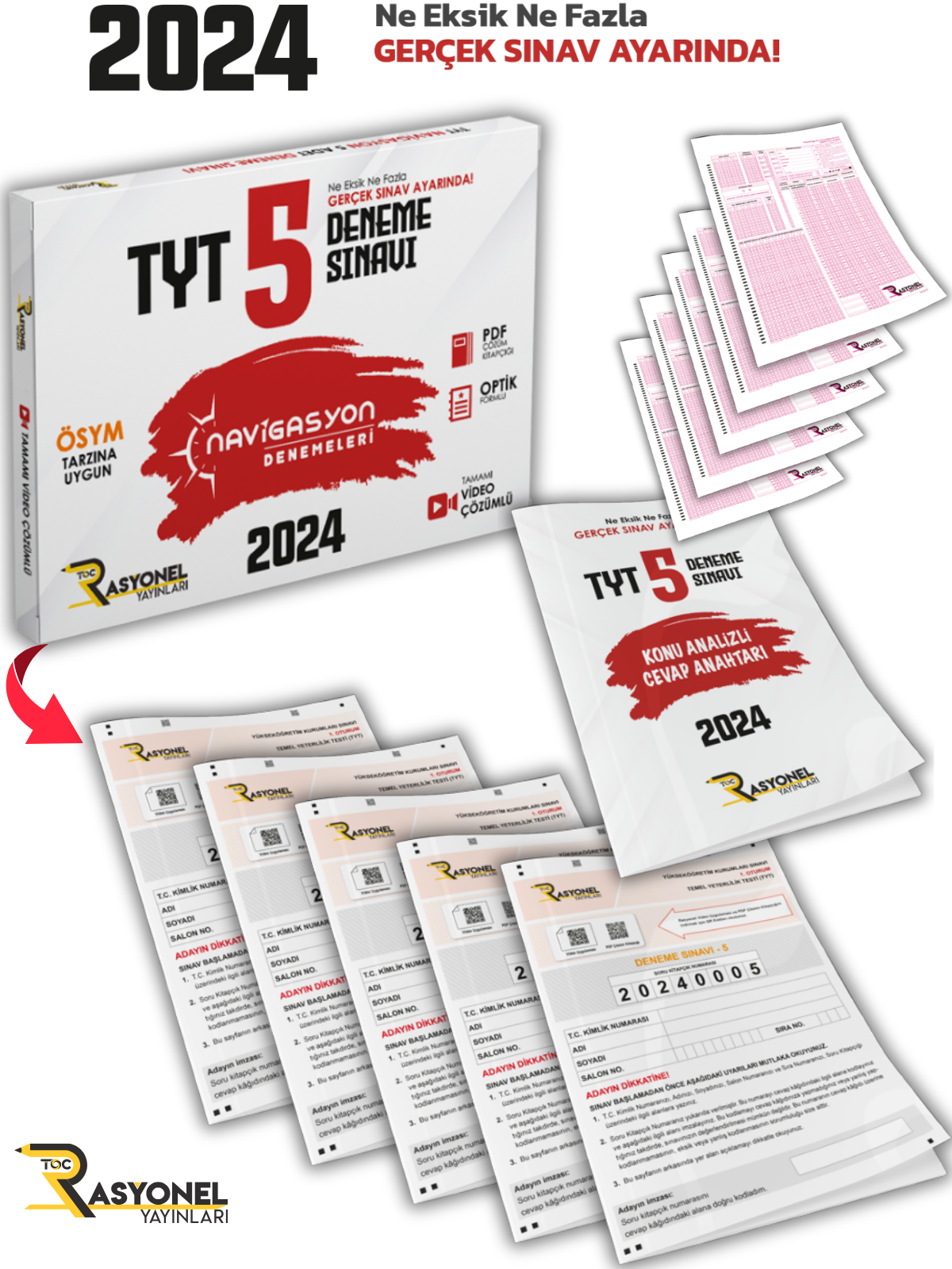 TYT Tüm Dersler 5 li Deneme ve TYT Matematik-Fizik-Kimya-Biyoloji Deneme (5 Ürün-137 Deneme)